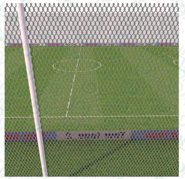 Sports cage in use at a school