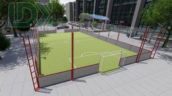 Quality Soft Fence Soccer Cage Steel Street Football Field With Composite Board for sale