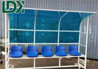 Quality 5 Seats Outdoor Soccer Pitch Football Subs Bench With Shelter Football Rest Area for sale