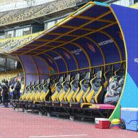 Quality Foldable Double Row Soccer Pitch Leather Football Substitute Bench Sideline for sale
