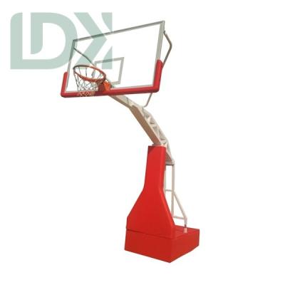 China Moveable Traning Basketball Stand Customized Logo Hydraulic Basketball Hoop Te koop