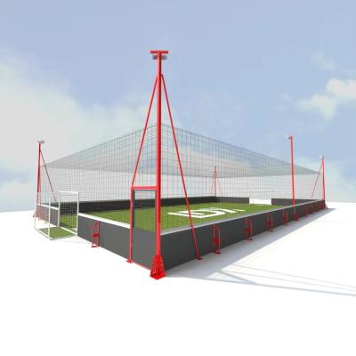 China Outdoor Sport Artificial Grass Training Football Stadium Equipment Fence Football Goals Soccer Court Cage LDK20017C for sale