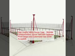 Fußball-Sicherheitskäfig von hoher Qualität - Fußballplatz modular im Freien / im Innenraum mit einem Explosionssicherungsdesign und einer individuellen Größe (OEM akzeptiert)