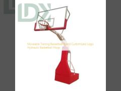 Moveable Traning Basketball Stand Customized Logo Hydraulic Basketball Hoop
