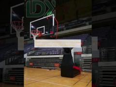 Basquetbollo idraulico nero Regolabile Basketball Hoop Con Backboard di vetro