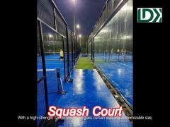 Modular Squash Court Squash Training System Impact Resistant Single Double Glass