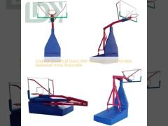 Stagno da basket pieghevole con cartellone di vetro Portable Basketball Hoop regolabile