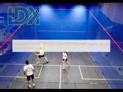 Πανοραμικό AllGlass Squash Court Μπλους Glass Wall Squash χώρος υψηλής ορατότητας Squash