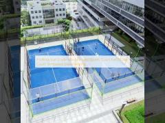 Giardino sportivo di vetro di qualità professionale Campo padel Giardino di vetro temperato Recinzione
