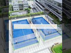 Giardino di padel di vetro recintato di qualità professionale con recinzione di vetro temperato e maglia d'acciaio