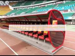 Soluzione a fianco di panchina sostitutiva di calcio in cuoio