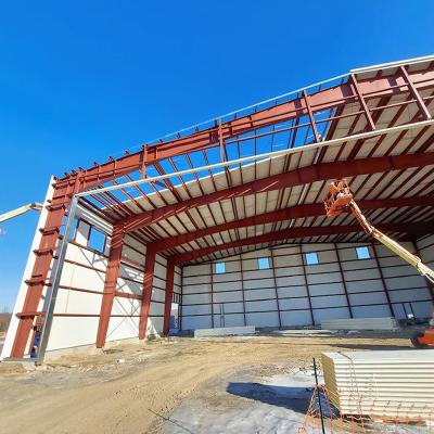 China Modern Clear Span Prefab Steel Garage Steel Structure Workshop Warehouse Shed Supermarket for sale