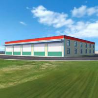 Quality Modern Custom Heavy Steel Structure Multi Door Factory Garage Warehouse Office for sale