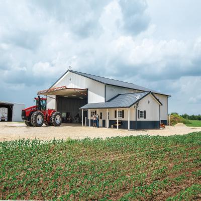 China CE Steel Hangar Pole Barn Kits Metal Warehouse Steel Farm Building Industrial Hotel for sale