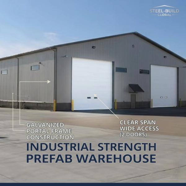 Quality Q355 High Strength Steel Warehouse Building Heavy Snow Load Cold Climate Storage 20m Clear Span for sale