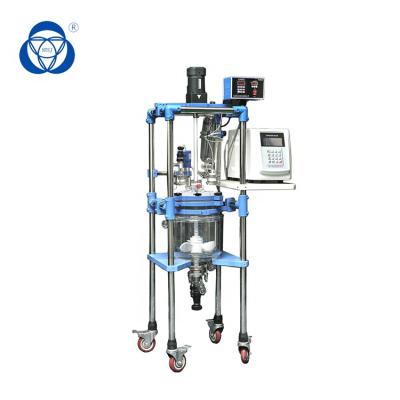 China 2L CE Approved Jacketed Glass Reactor with 0.098 Mpa Vacuum for Chemical Testing Research for sale