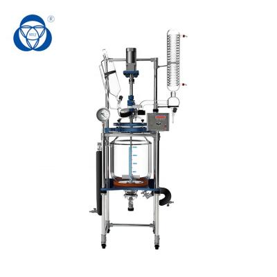 China 2L CE Approved Jacketed Glass Reactor with 0.098 Mpa Vacuum for Chemical Testing Research for sale