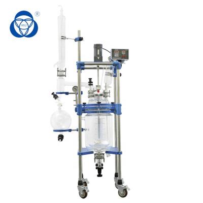 China 2L CE Approved Jacketed Glass Reactor with 0.098 Mpa Vacuum for Chemical Testing Research for sale