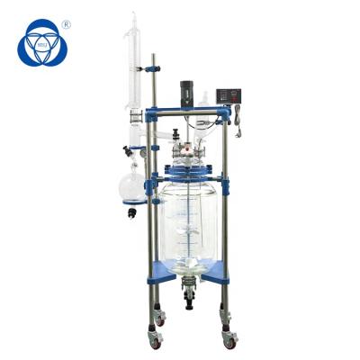 China 2L CE Approved Jacketed Glass Reactor with 0.098 Mpa Vacuum for Chemical Testing Research for sale