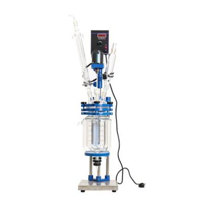 China 0.25L-3L Laboratory Chemical Reactor Jacketed Double Layer Glass Stirred Tank Reactor for sale