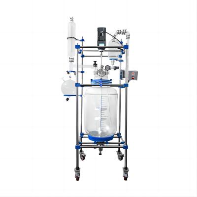 China 150-200L Laboratory Glass Chemical Jacketed Reactor for sale