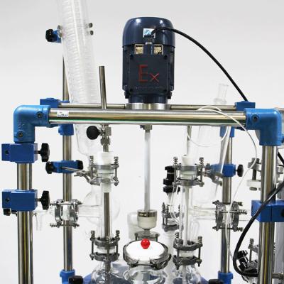 Cina Doppio reattore di vetro rivestito dell'industria farmaceutica, cassaforte di vetro del reattore del laboratorio in vendita