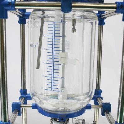 Cina Doppio reattore di vetro rivestito dell'industria farmaceutica, cassaforte di vetro del reattore del laboratorio in vendita