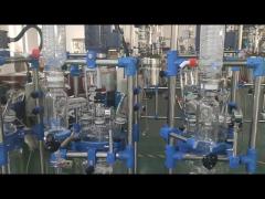 Double Layer Glass Reactor PTFE Sealing Stainless Steel  Frame