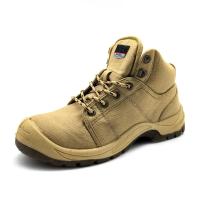 Quality PU Sole Electrical Safety Shoes Yellow Canvas Steel Toe Shoes Industrial for sale