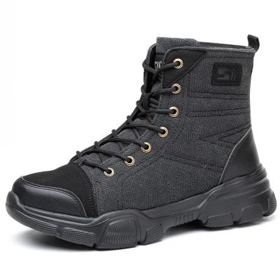 China Brown Lightweight Safety Work Boots Breathable Wide Steel Toe Shoes Flexible for sale