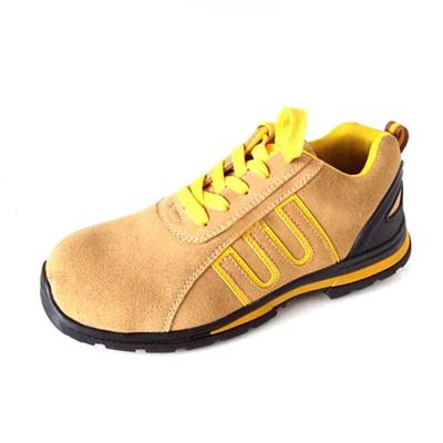 China Genuine leather Yellow Steel Toe Shoes Lightweight S3 Safety Boots for sale