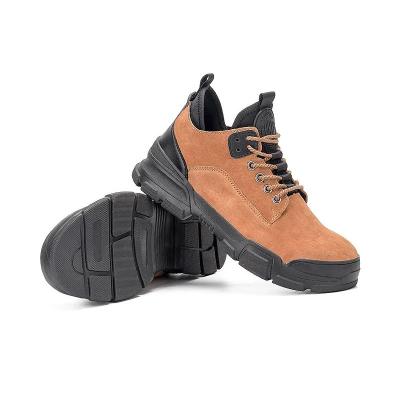 Cina Unisex Scarpe di pelle Crazy Horse Giallo Calzature di sicurezza da piedi in acciaio Unisex in vendita