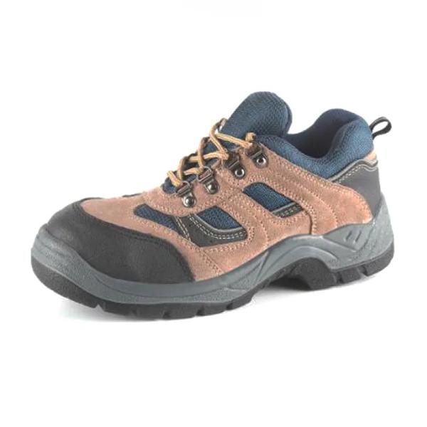 Quality Suede Leather Comfortable Safety Shoes Outdoor Steel Toe Boots Brown for sale