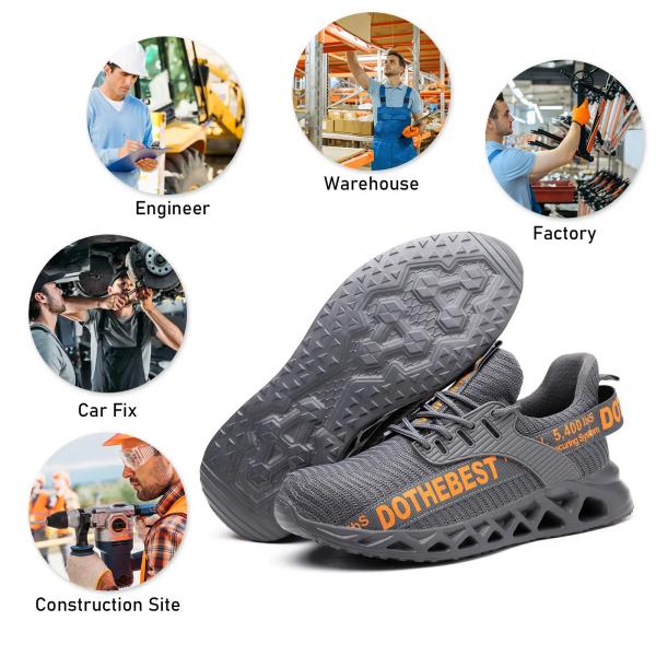 Quality Fabric Uppe Comfortable Safety Shoes Anti Slip Rubber Shoes Lightweight for sale