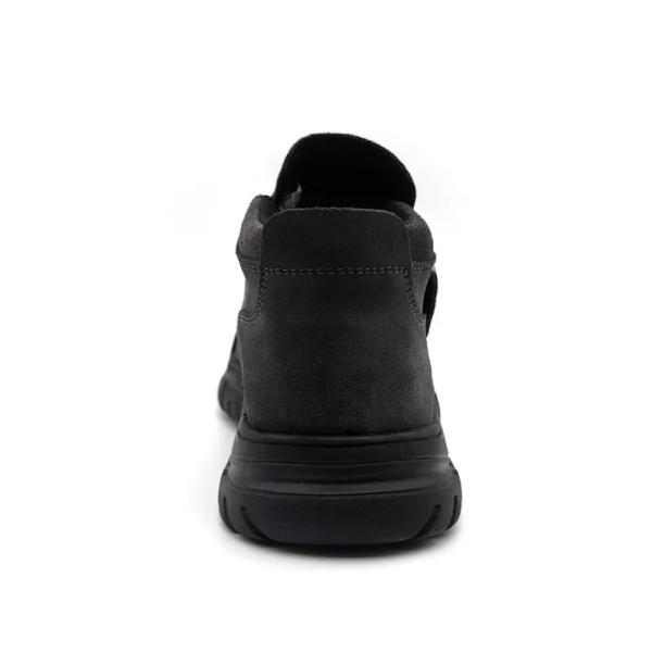 Quality Suede Leather Non Lace Up Shoes Industrial Steel Toe Welding Shoes Anti Impact for sale