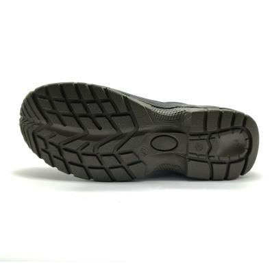Cina Stivali da piedi da uomo in pelle nera in acciaio anti-foratura Stivali di sicurezza per l'inverno in vendita