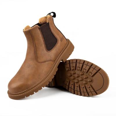 Cina Acque resistenti Legno Chelsea Moda Scarpe di gomma di cuoio Uomini Acciaio in vendita