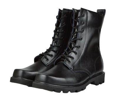 China Genuine Leather Military Boots In Black And Durable Design for sale
