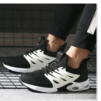 China Flying Knit Unisex Work Air Cushion Sole Industrial Safety Shoes for sale