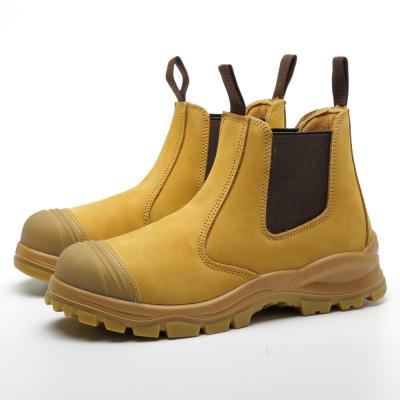 Cina Stivali di sicurezza per piedi in acciaio in pelle di mucca di grano OEM in vendita