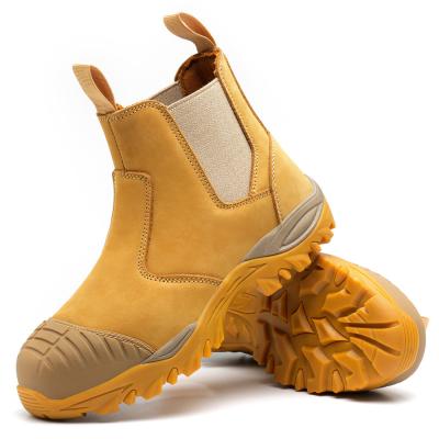 China Wheat Cowhide Leather Cowhide Security Boots Mens OEM for sale
