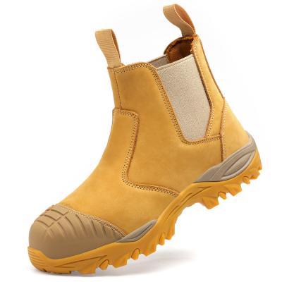 China Wheat Cowhide Leather Cowhide Security Boots Mens OEM for sale