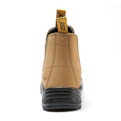 Cina Pelle di mucca marrone Pelle di mucca Pu+Tpu Sole Scarpe di sicurezza da donna Acciaio punta anti frantumazione Piastra di acciaio anti prova in vendita