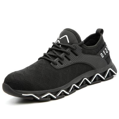 Cina ODM OEM Summer Flying Knit Scarpe da lavoro in acciaio anti-sparatura Confortevoli scarpe di sicurezza con logo personalizzato in vendita