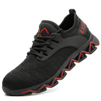 Cina ODM OEM Summer Flying Knit Scarpe da lavoro in acciaio anti-sparatura Confortevoli scarpe di sicurezza con logo personalizzato in vendita