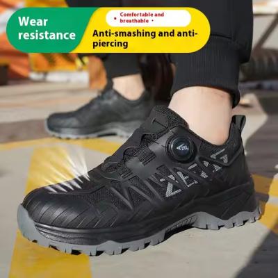 China Kevlar Mid Sole Anti-stabbing Steel Toe BOA bottoni rotanti Scarpe di sicurezza per industriali for sale