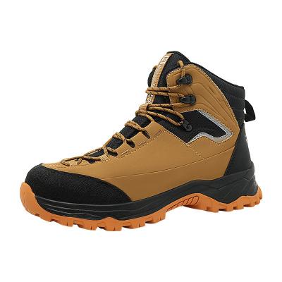 Cina Stivali da lavoro di sicurezza OEM in pelle microfibra Stivali di sicurezza con punta in acciaio Suole intermedie in kevlar Scarpe da lavoro Suola in gomma Scarpe di sicurezza in vendita