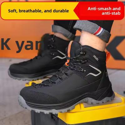 Cina Stivali da lavoro di sicurezza OEM in pelle microfibra Stivali di sicurezza con punta in acciaio Suole intermedie in kevlar Scarpe da lavoro Suola in gomma Scarpe di sicurezza in vendita