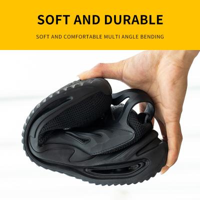 Cina Stivali da lavoro di sicurezza OEM con scarpe antinfortunistiche in maglia volante a taglio medio e puntale in acciaio standard europeo in vendita
