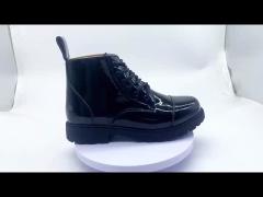 Botas de motocicleta de couro personalizadas Botas redondas respiráveis para homens